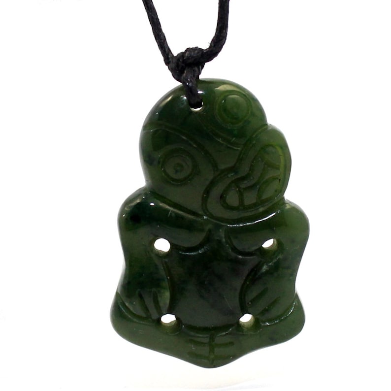 Authentic Nephrite Jade New Zealand Maori Tiki Greenstone Pendant - Etsy
