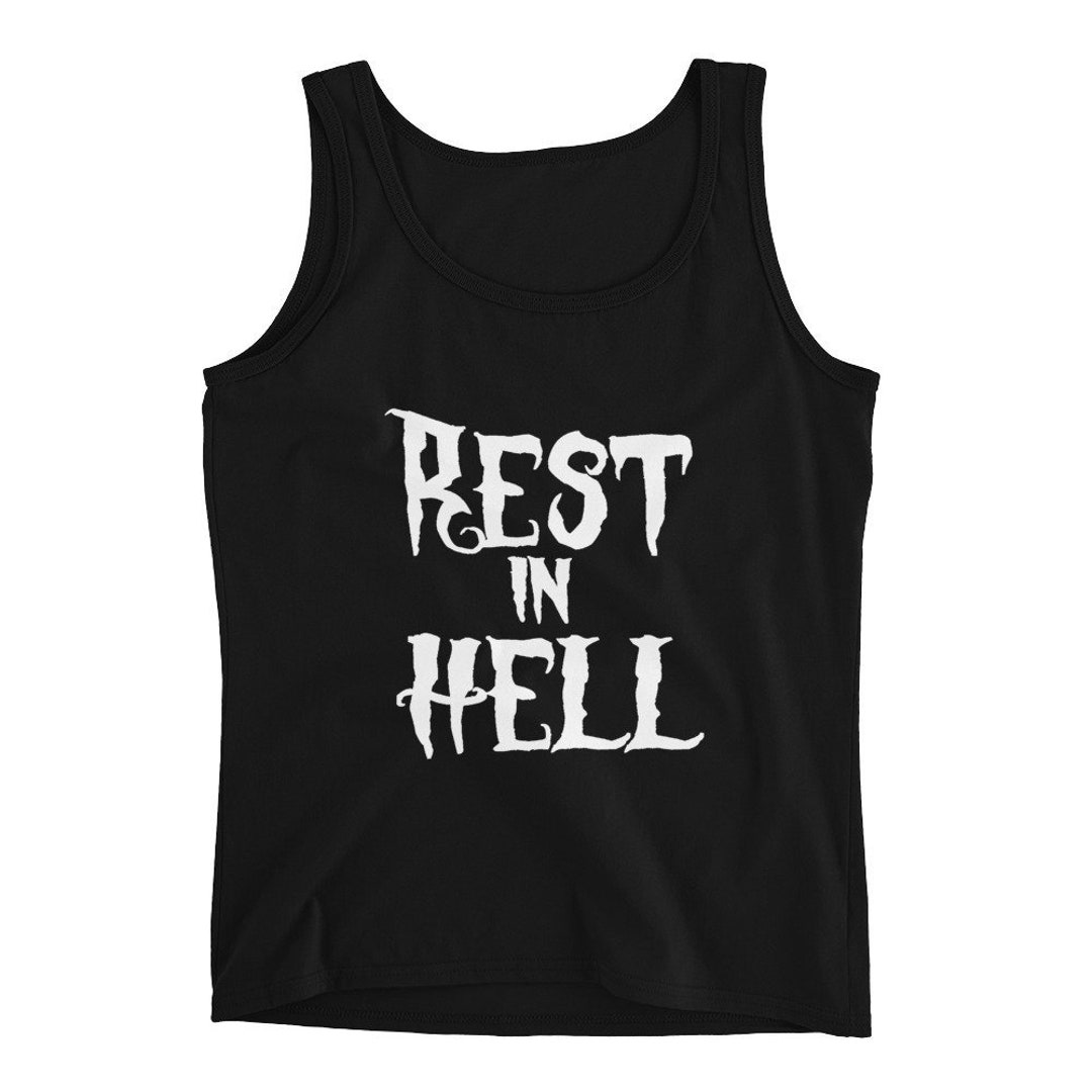 Rest in Hell Tank Top Grunge Shirt Goth Shirt Satanic - Etsy