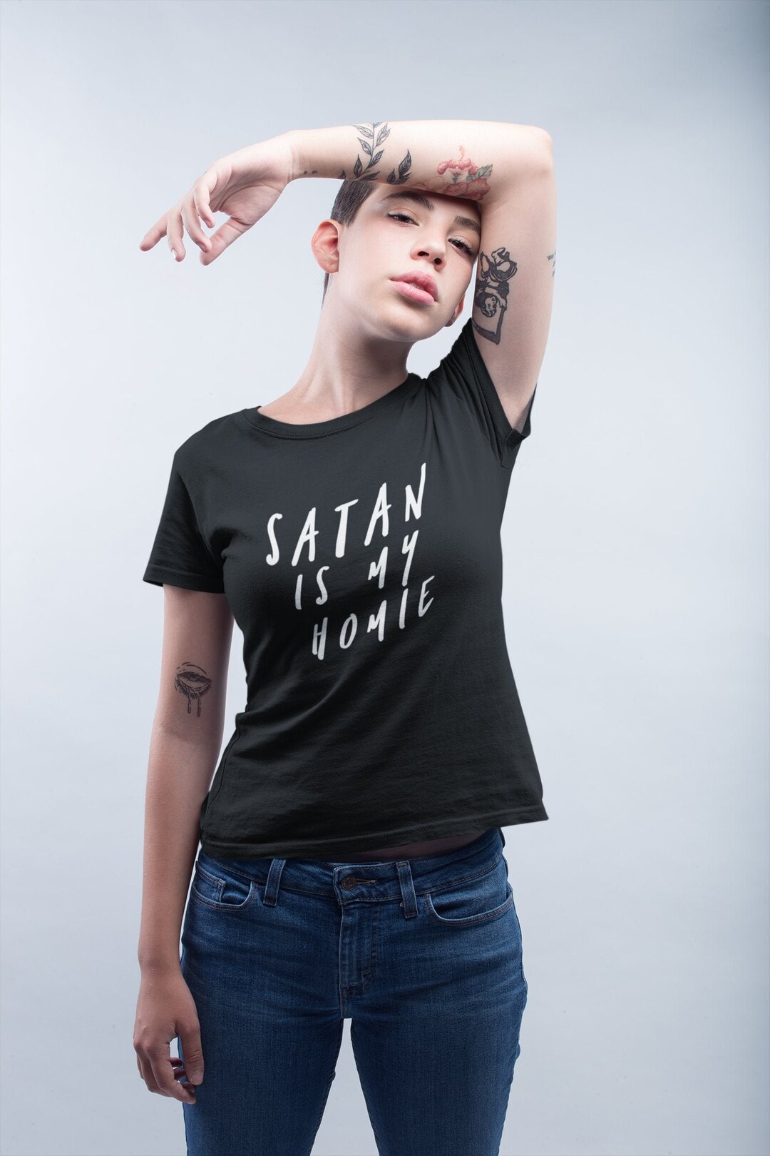 Satan is My Homie, Satan Shirt, Satanic Shirt, Satanism Shirt, Goth ...