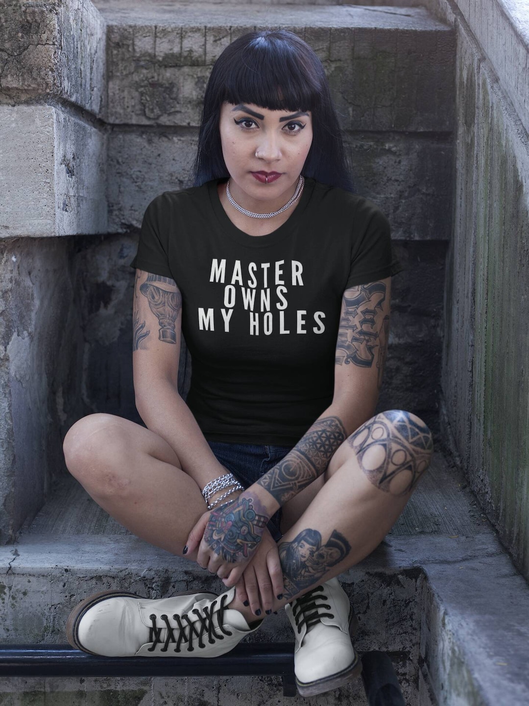 Master Owns My Holes Bdsm Shirt Submissive T Submissive Shirt