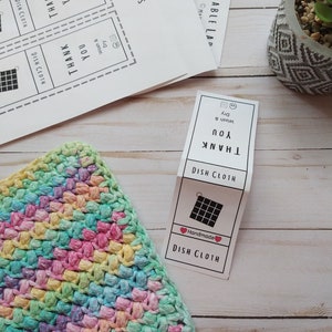 Printable~ Dish Cloth Printable, PDF Download, Dish Cloth Tag, Dish ...