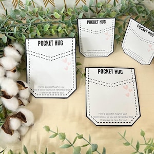 PRINTABLE Pocket Hug Tags - Digital PDF - Pocket Hug Cards, Pocket Hug ...