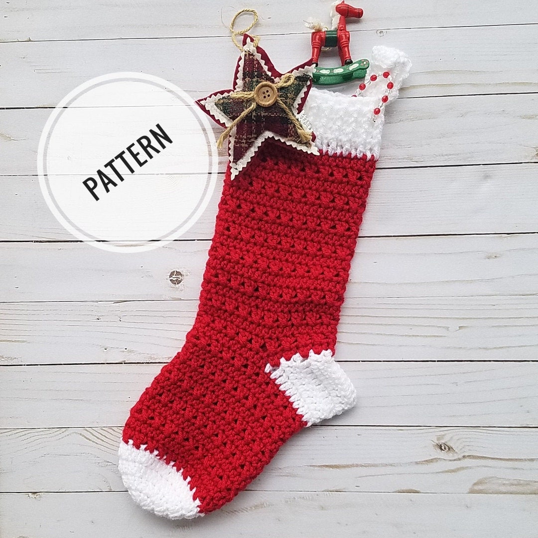 Crochet Christmas Stocking Pattern PDF - Etsy