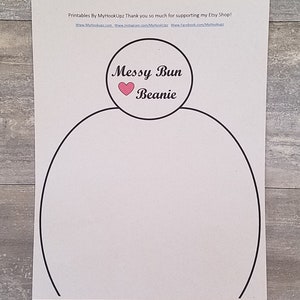 Printable~ Messy Bun Display Adult & Child , PDF Download, Messy Bun ...