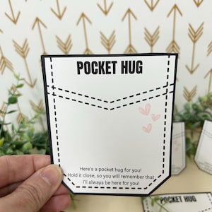 PRINTABLE Pocket Hug Tags - Digital PDF - Pocket Hug Cards, Pocket Hug ...