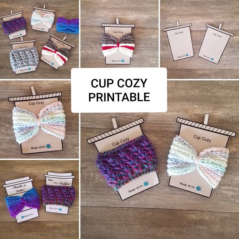 Printable Cup Cozy PDF Download Cup Cozy Holder Template | Etsy