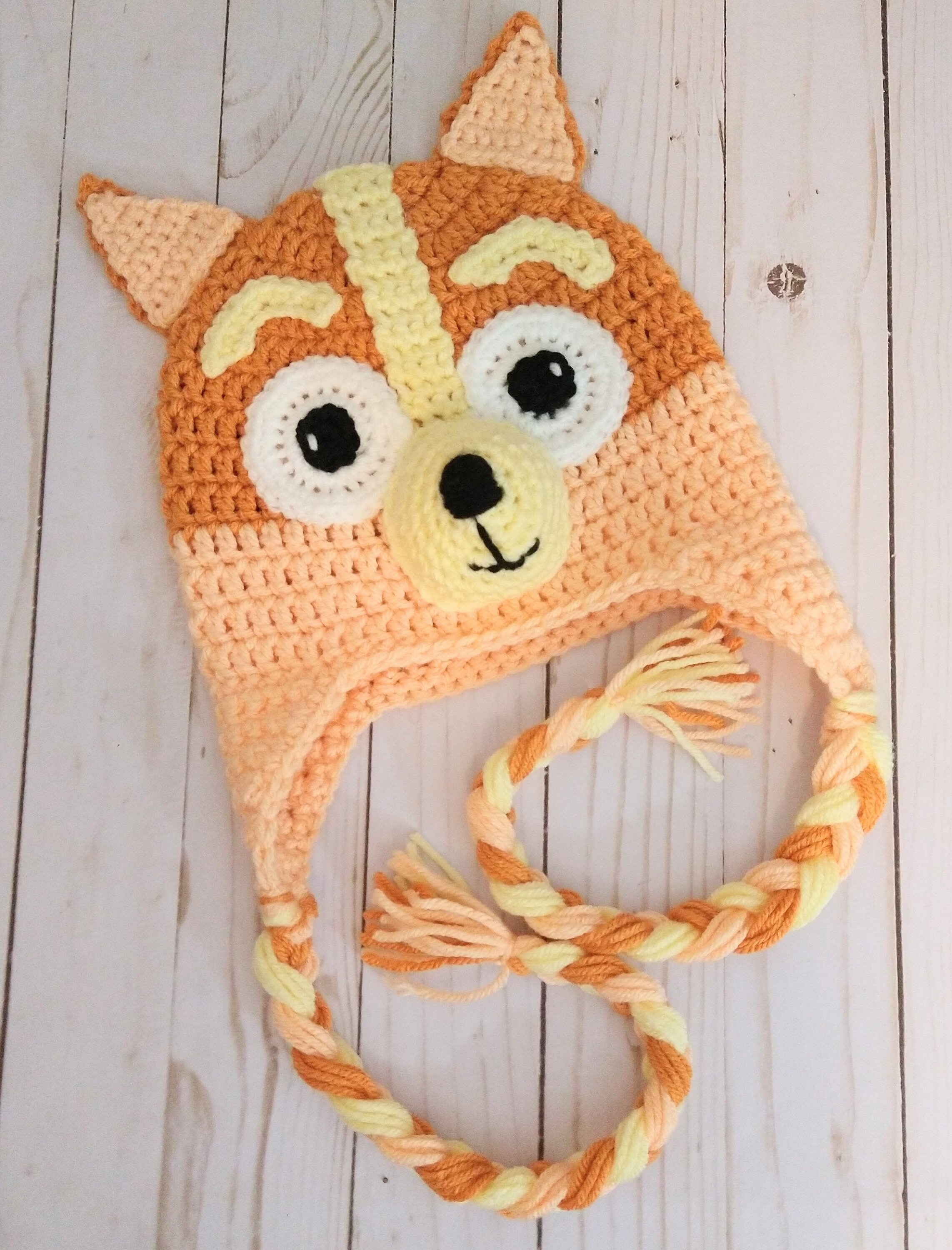 Crochet PATTERN Multiple Sizes Blue Heeler Dog Bluey Hat - Etsy Canada