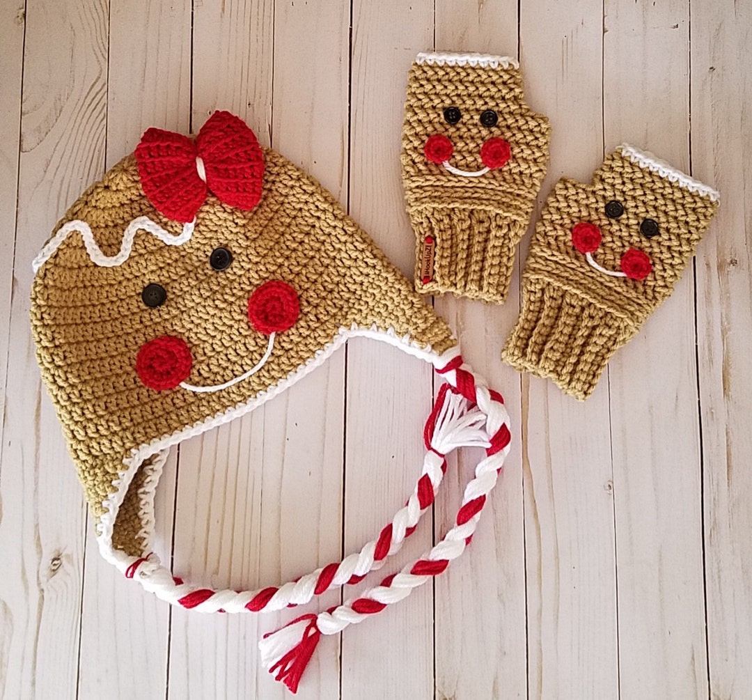 Crochet Gingerbread Man Hat, Gingerbread Man, Gingerbread Man Beanie ...