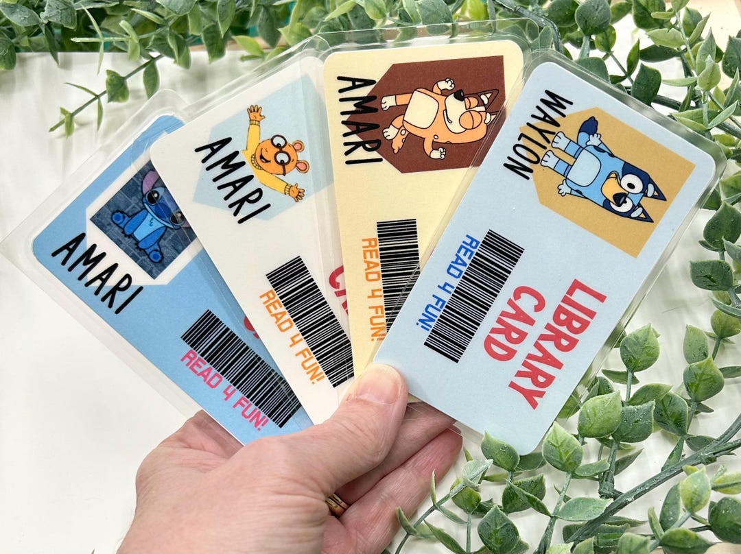 Personalized Library Bookmarks, Blue Dog Bookmark, Orange Dog Bookmark ...
