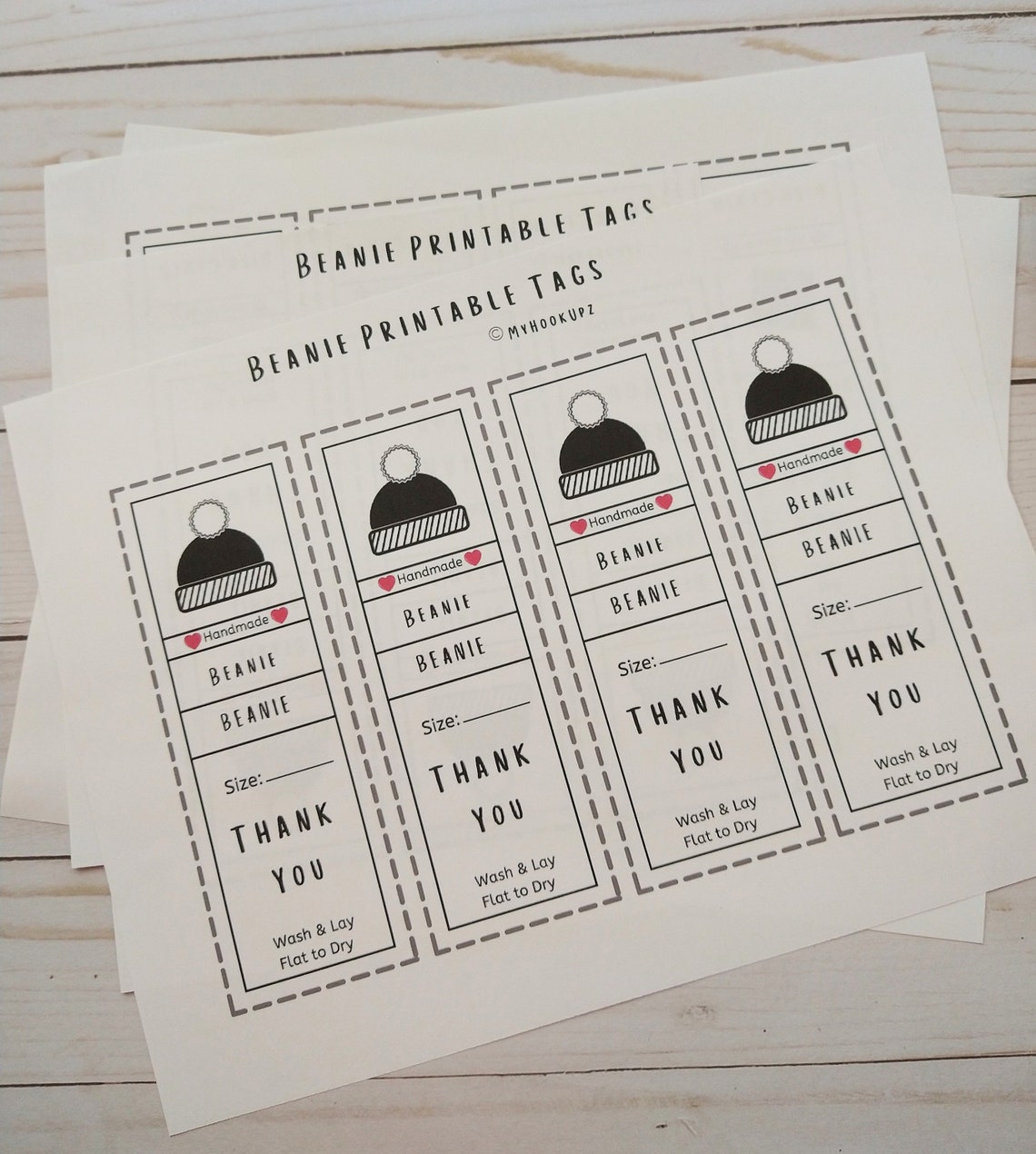 Printable Beanie Printable PDF Download Beanie Tag Beanie - Etsy