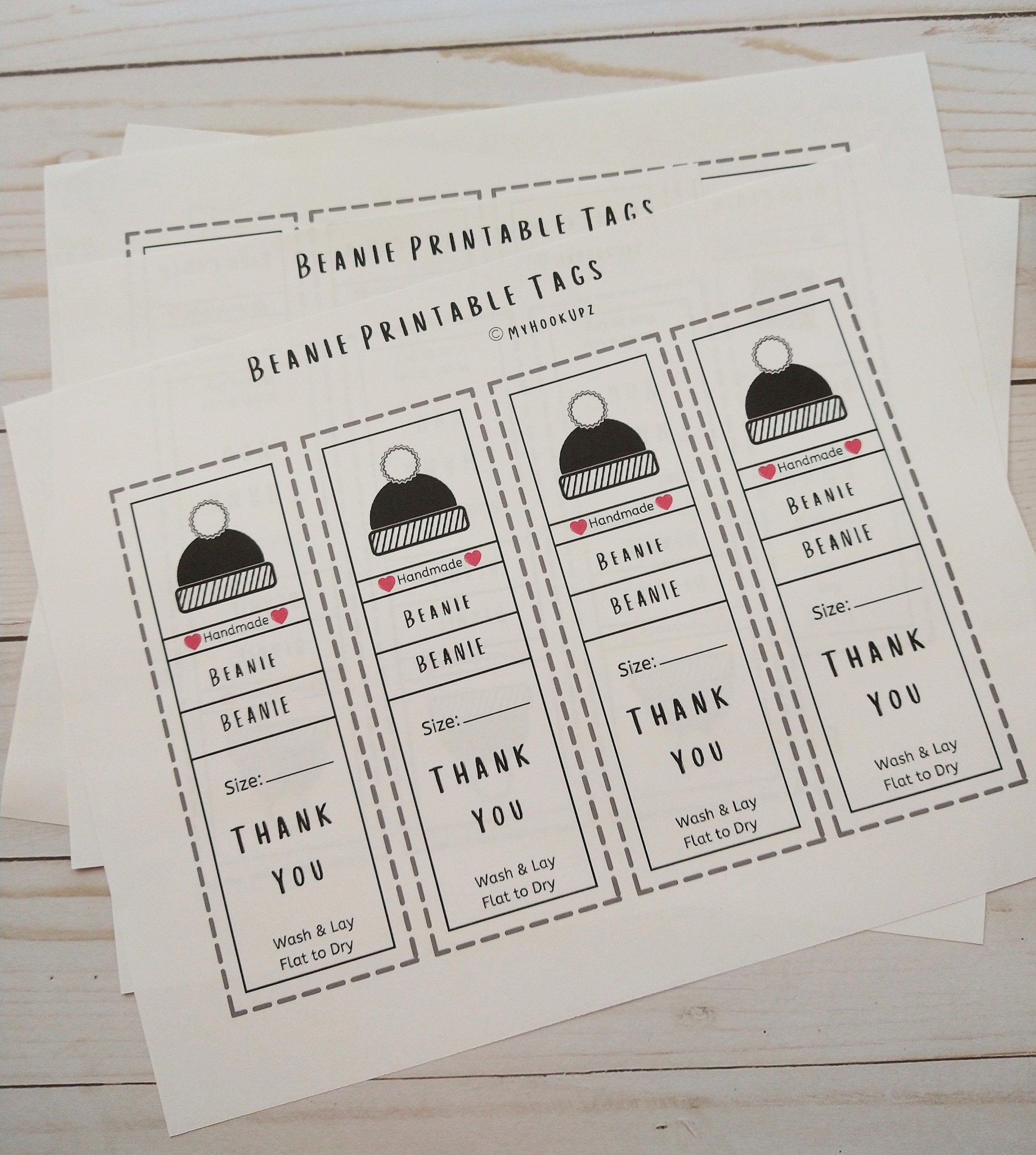 Printable Beanie Printable PDF Download Beanie Tag Beanie - Etsy