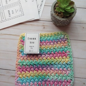 Printable~ Dish Cloth Printable, PDF Download, Dish Cloth Tag, Dish ...