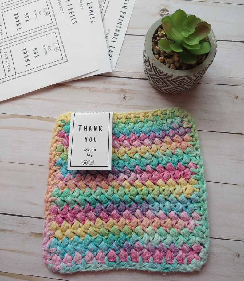 Printable Dish Cloth Printable PDF Download Dish Cloth Tag - Etsy