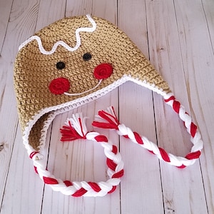 Crochet Gingerbread Man Hat, Gingerbread Man, Gingerbread Man Beanie ...
