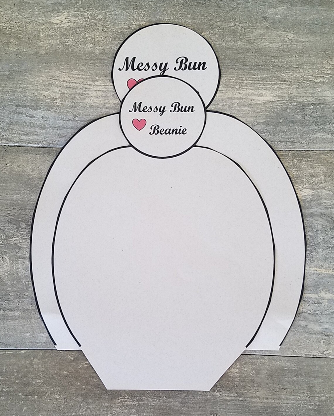 Printable Messy Bun Display Adult & Child PDF Download - Etsy