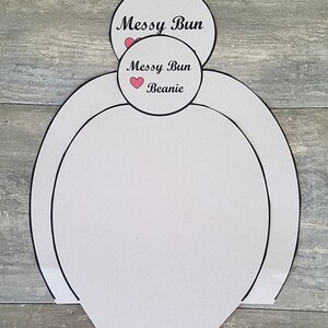 Printable~ Messy Bun Display Adult & Child , PDF Download, Messy Bun ...