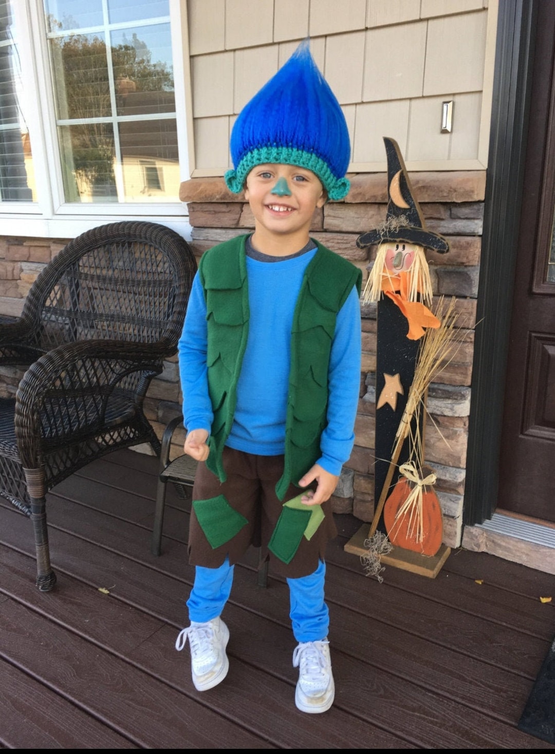 Crochet Branch Hat Inspired by the Movie Trolls - Branch Troll Costume ...