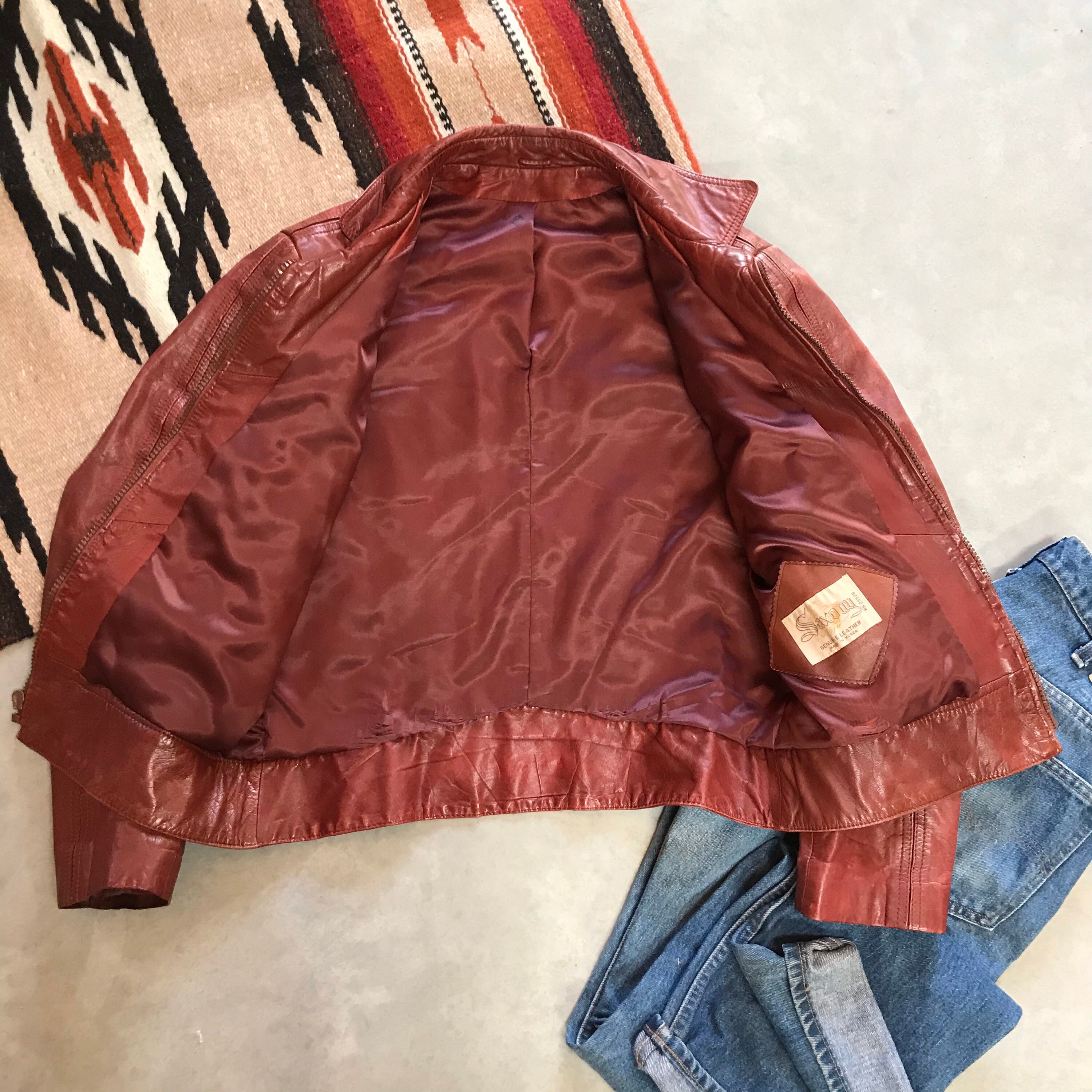 Vintage Moto Cafe Racer Leather Riding Motorcycle Jacket Coat Men's ...