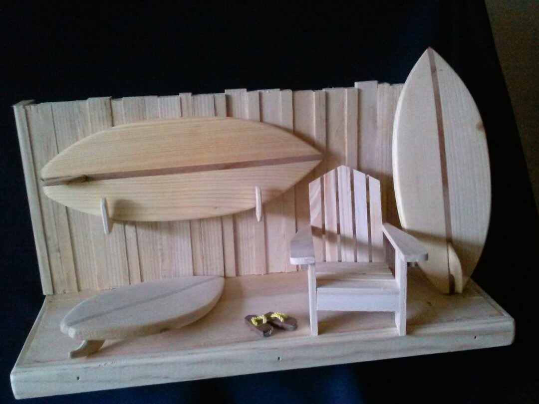 Taylor Made Miniature Surfboards With Display and Chair - Etsy