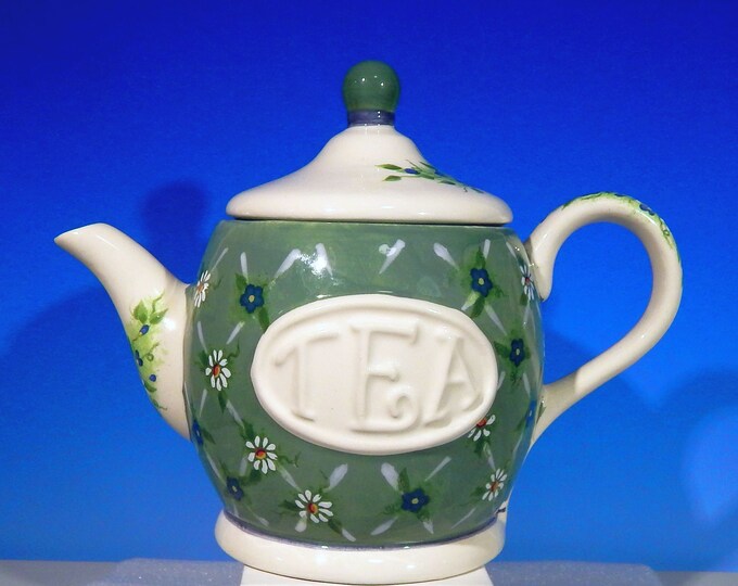 Vintage the Kathy Hatch Collection Teapot From the 2001 Herb Collection ...