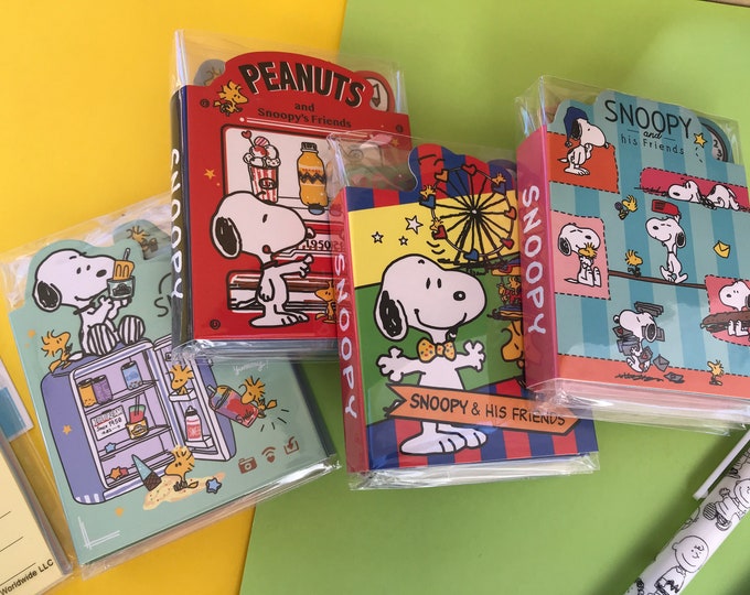 Snoopy and His Friend Sticker Notepads, Vintage Peanuts Notepads ...