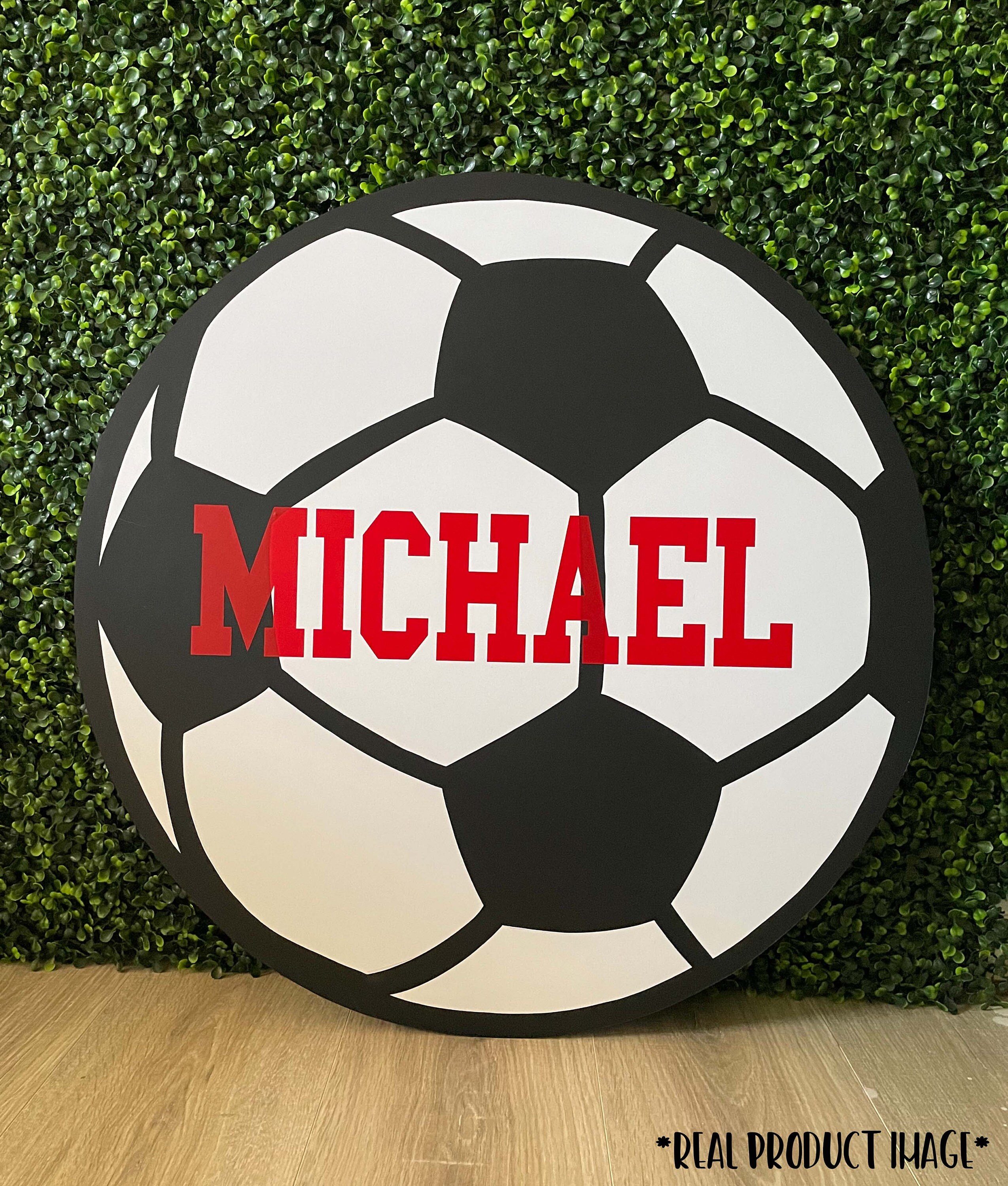 2FT Custom Name Soccer Ball Backdrop Prop Soccer Party Prop - Etsy