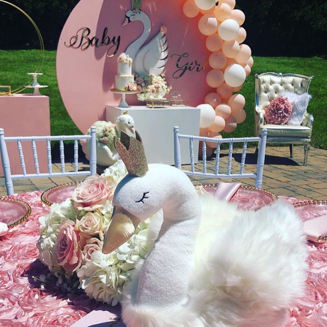 2FT Swan Party Prop Backdrop Decor Baby Shower Backdrop Swan | Etsy