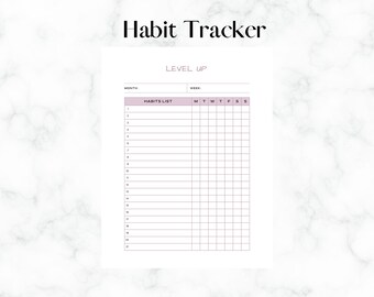 Habit Tracker - Self Growth - Personal Development - Planner ...