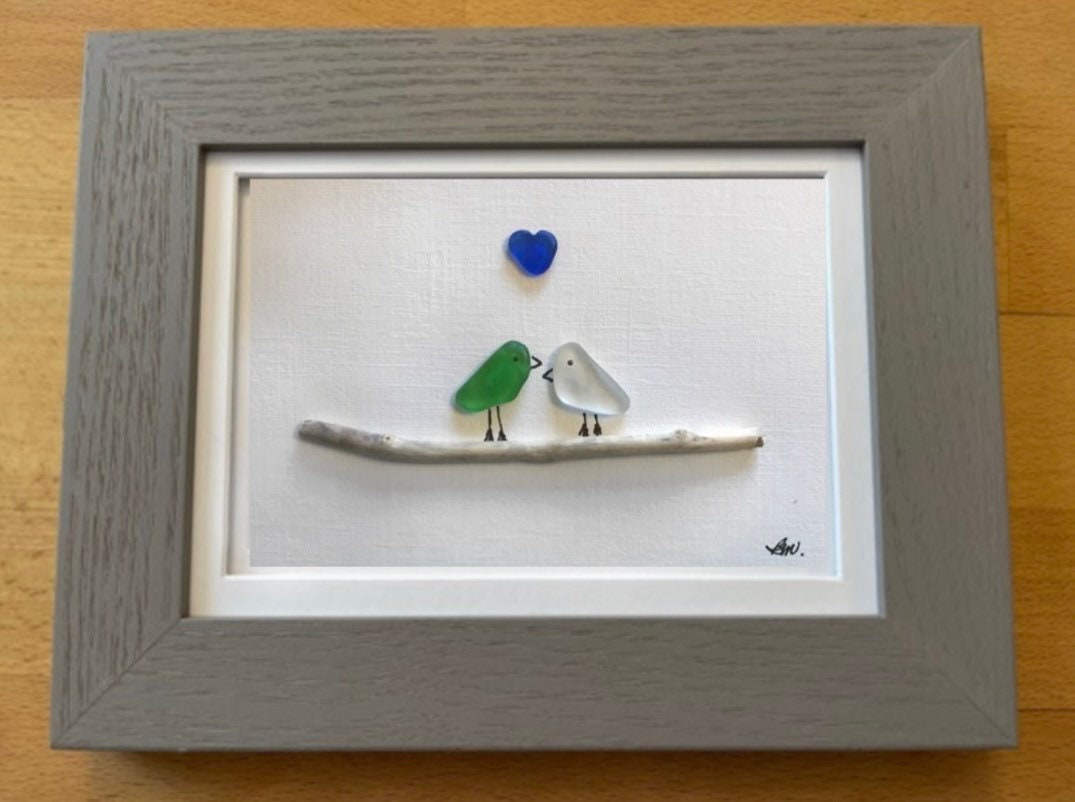 FRAMED Sea Glass Art Picture. Customize and Personalize to - Etsy Canada