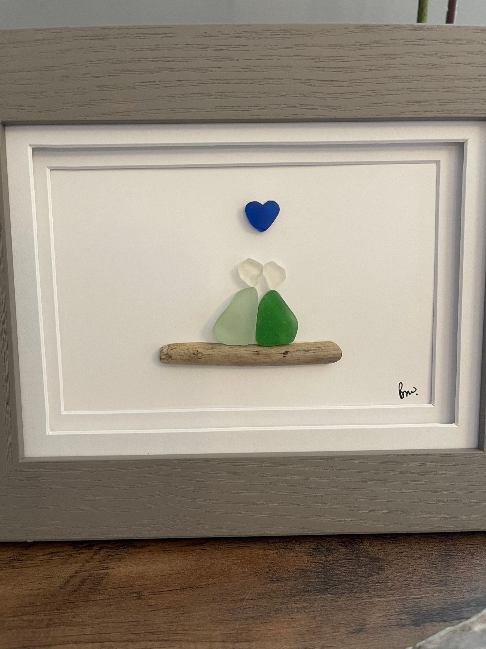 Framed Sea Glass Art Picture Customize And Personalize To Etsy