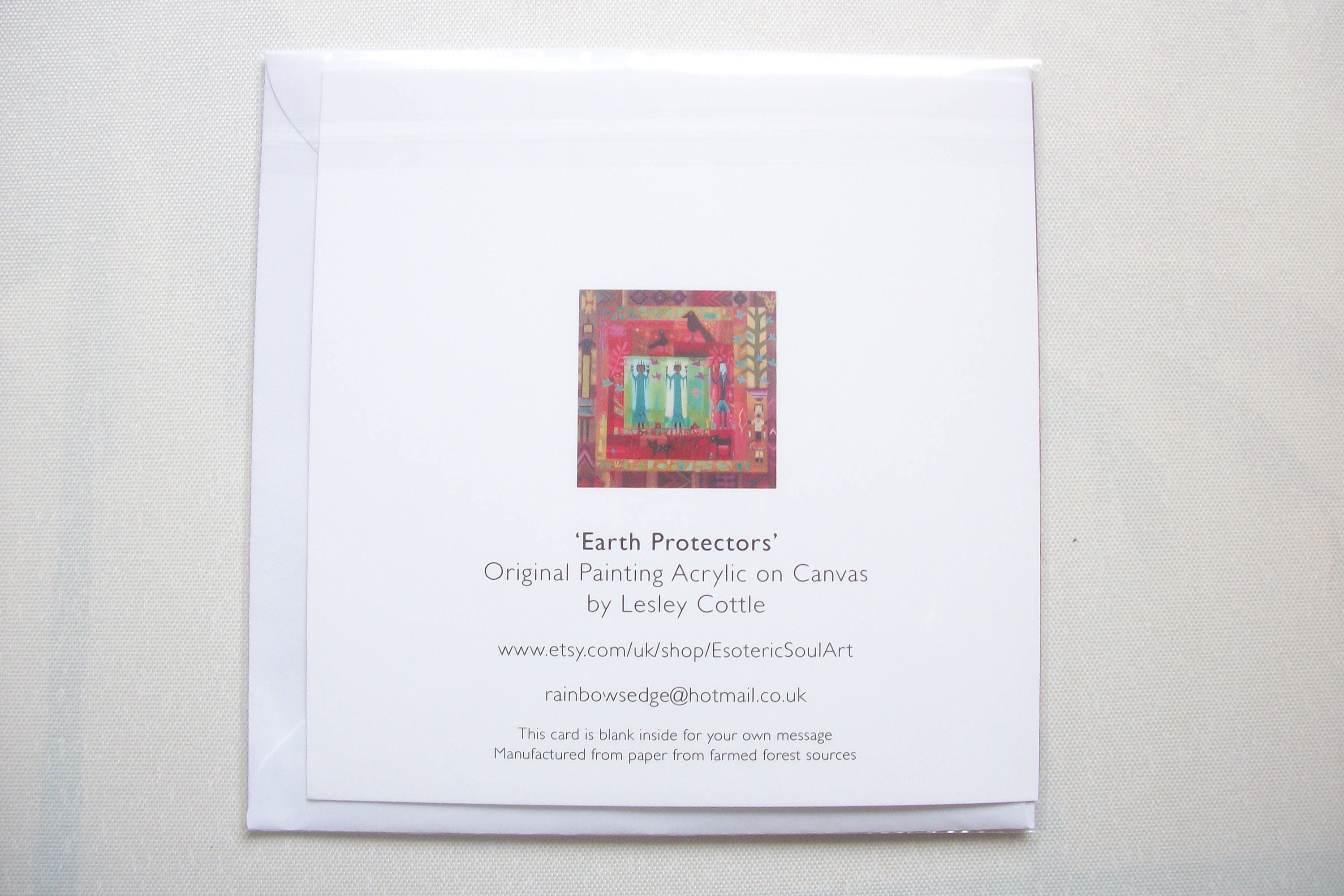 Fine Art Greeting Card 'earth Protectors' 14.5cm - Etsy