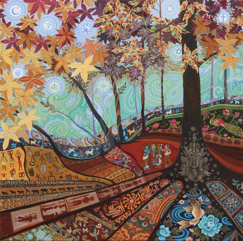 ONENESS Fine Art Greetings Card Blank Inside 150mm X 150mm - Etsy