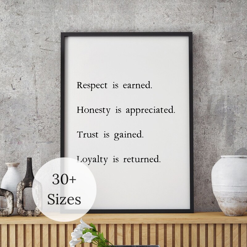 Respect Poster - Etsy