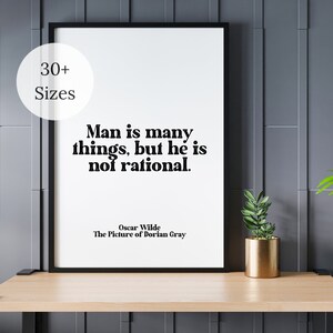 Oscar Wilde Digital Print, the Picture of Dorian Gray Wall Art, Classic ...