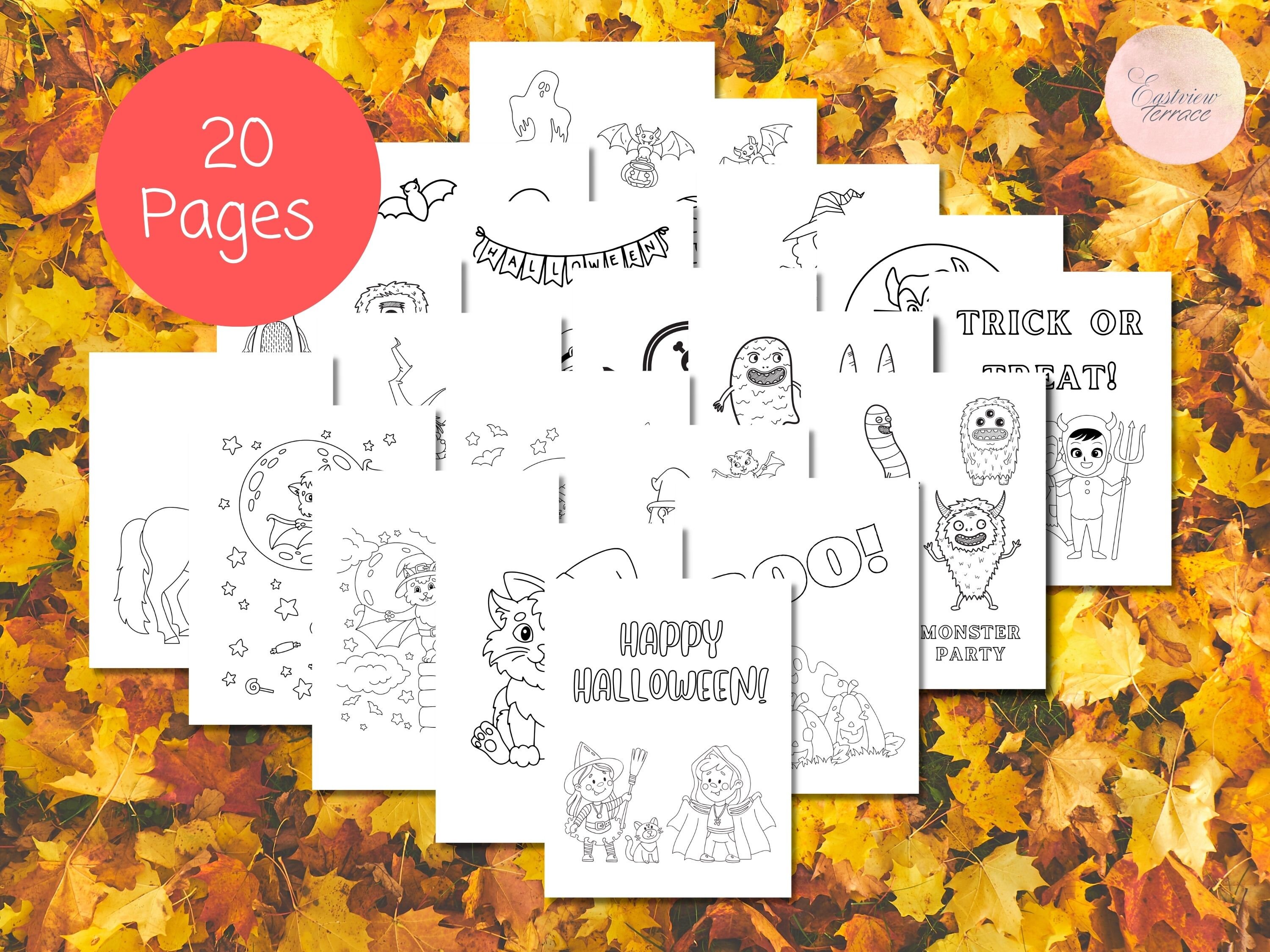 Halloween Coloring Book, Halloween Coloring Sheets, Printable Kids ...