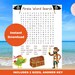 Pirate Word Search Printable, Kids Activity Page, Party Favor, Party ...