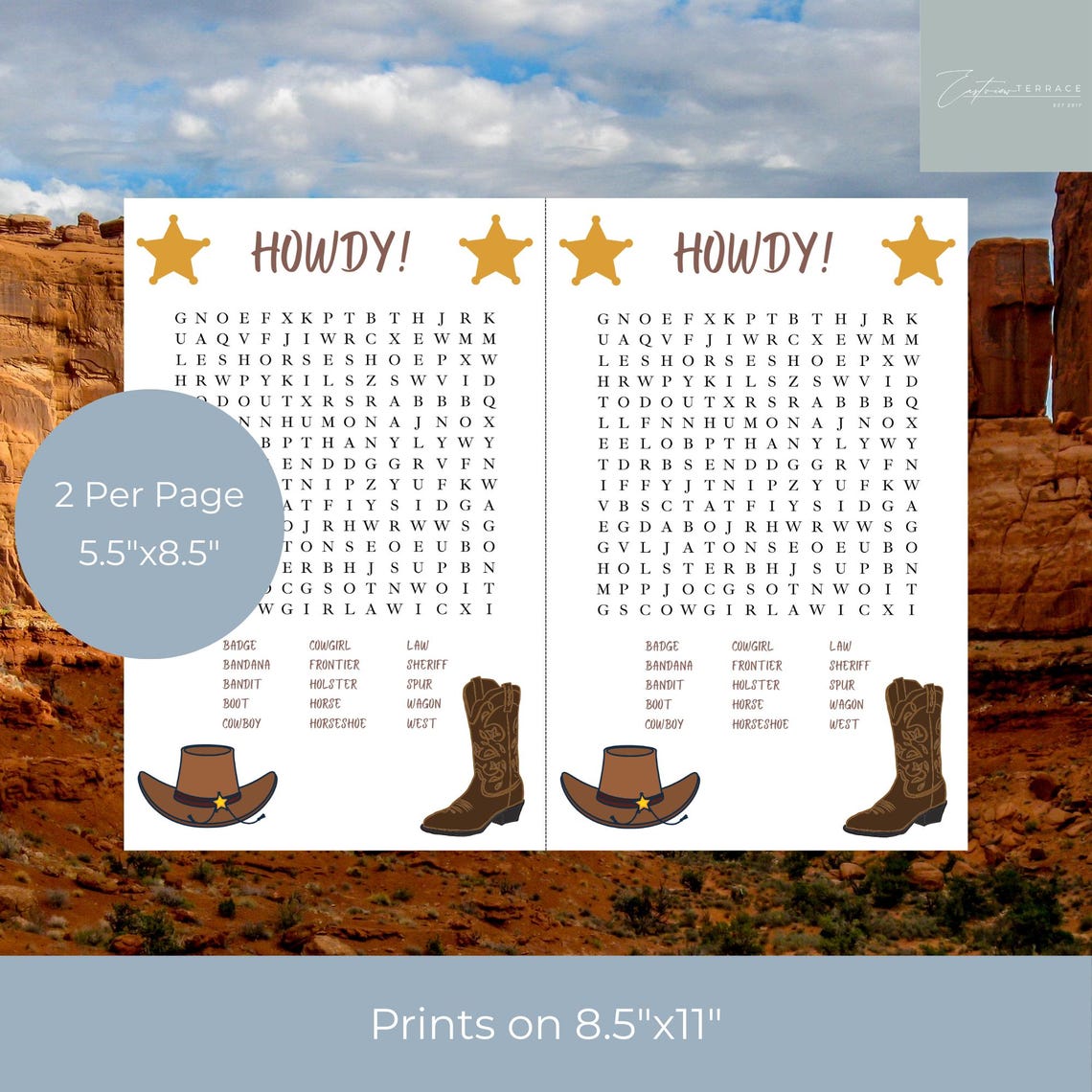Old West Word Search Activity Page, Printable PDF, Fun Kids Game ...