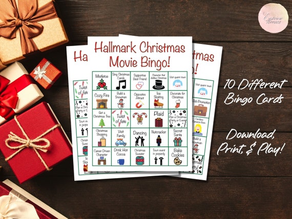 Hallmark Christmas Movie Bingo Game Printable Family Game | Etsy