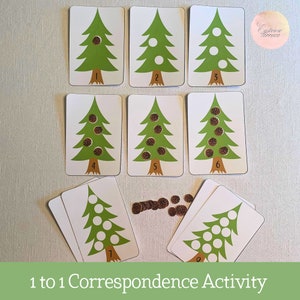 Montessori 1 to 1 Correspondence Counting Activity, Preschool Numbers ...