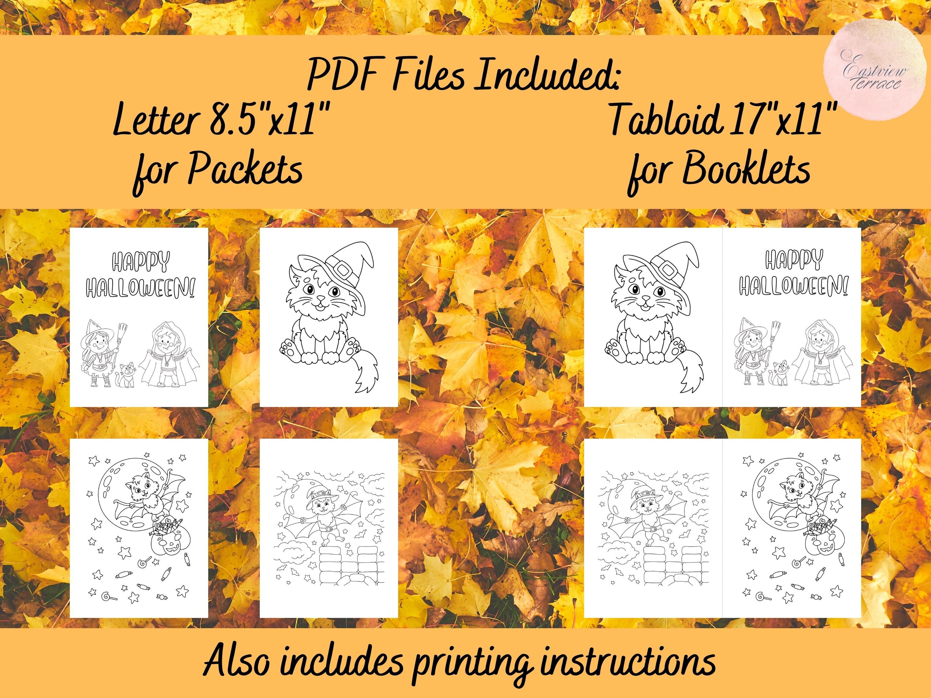 Halloween Coloring Book, Halloween Coloring Sheets, Printable Kids ...