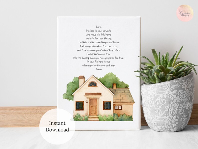 Blessing of a New Home Digital Print, Housewarming Gift, New House ...