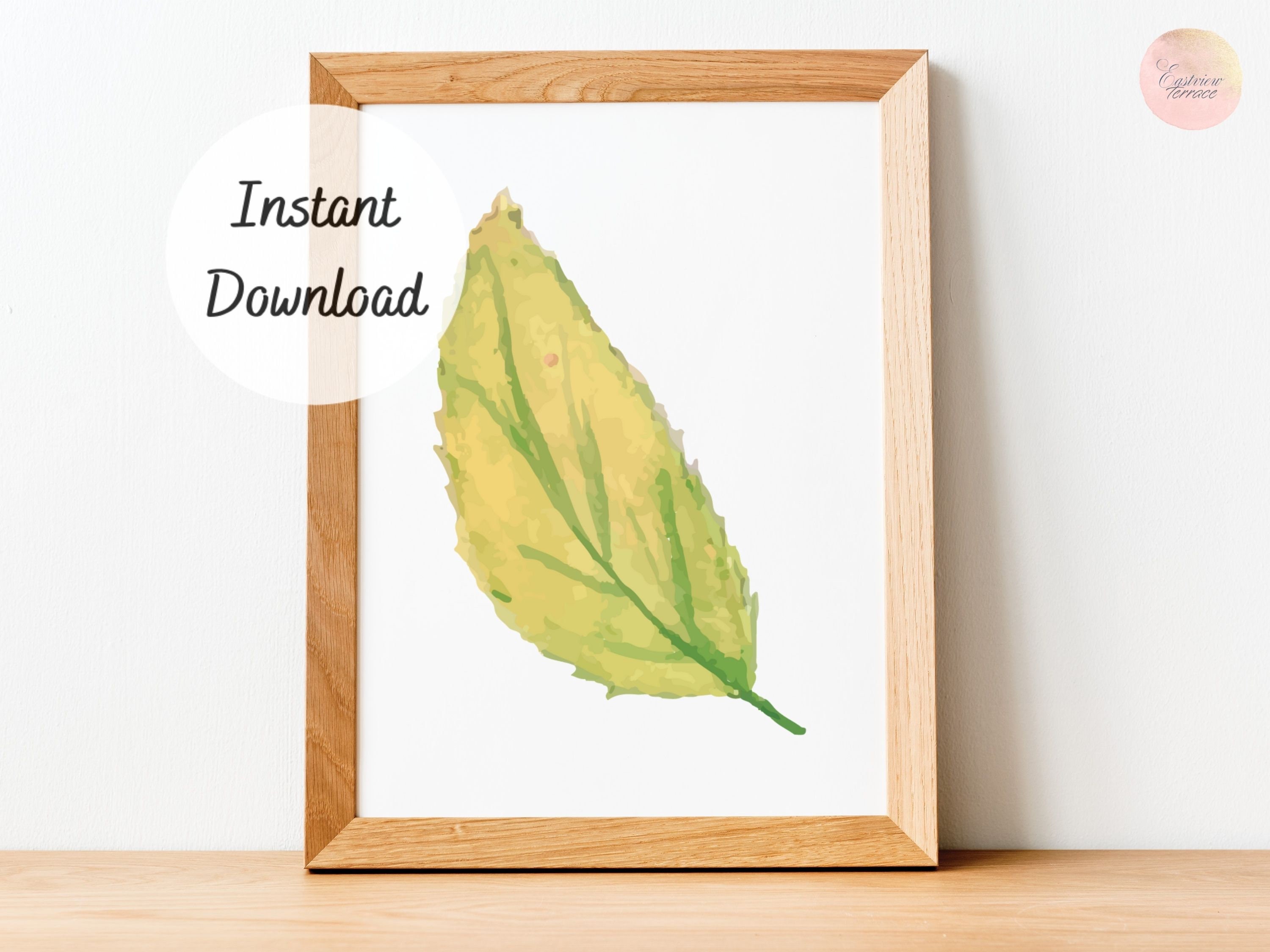 Leaves Digital Print Fall Foliage Wall Art Autumn Decor - Etsy