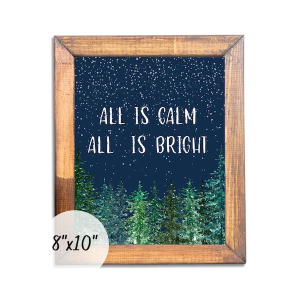 All is Calm All is Bright Sign - Etsy