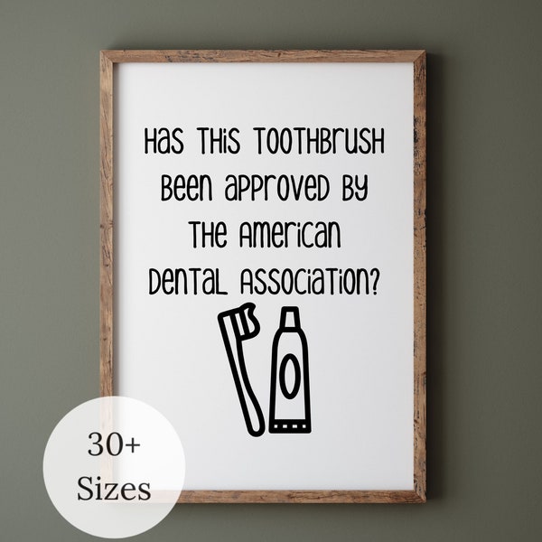Toothbrush Poster - Etsy