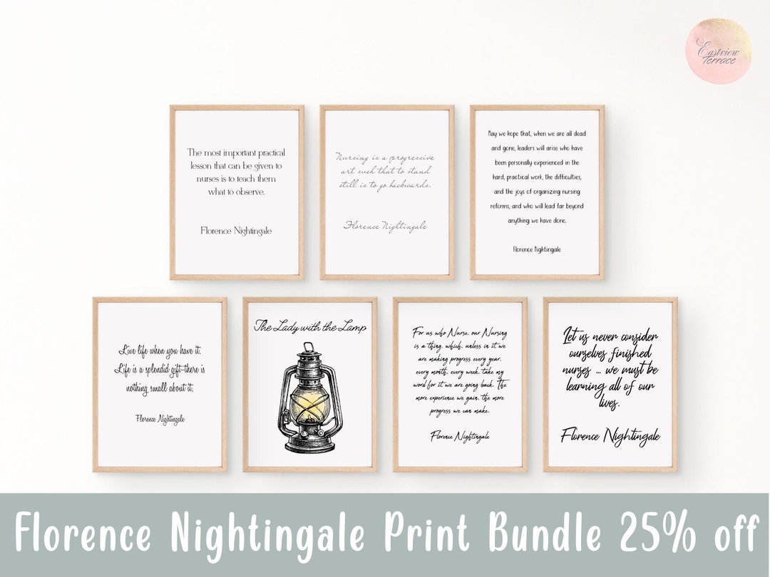 Florence Nightingale Bundle Digital Prints, Nurse Appreciation Gift ...