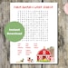 Farm Animals Word Search Printable Kids Activity Page Party - Etsy