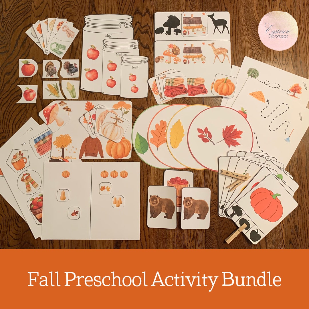 Montessori Fall Activity Bundle, Preschool Autumn Activity, Toddler ...
