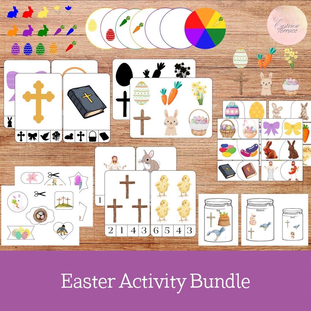 Montessori Easter Activity Bundle, Preschool Easter Activity, Toddler ...