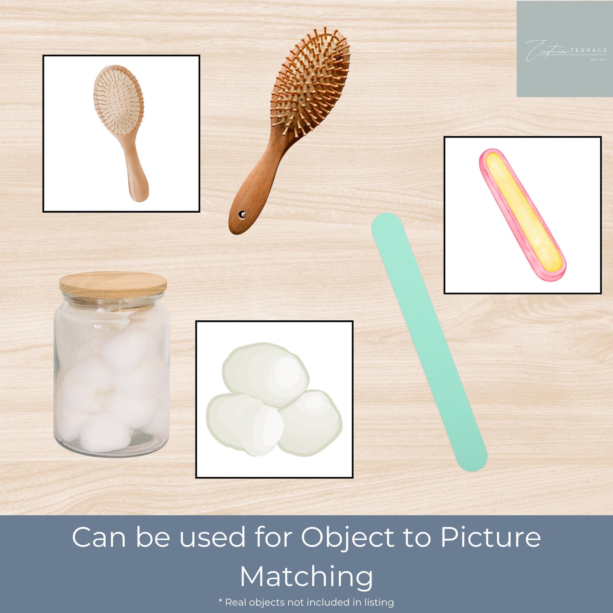 Toiletries Flashcards, Montessori 3 Part Cards, Preschool Printable - Etsy