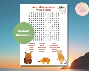 Farm Animals Word Search Printable, Kids Activity Page, Party Favor ...